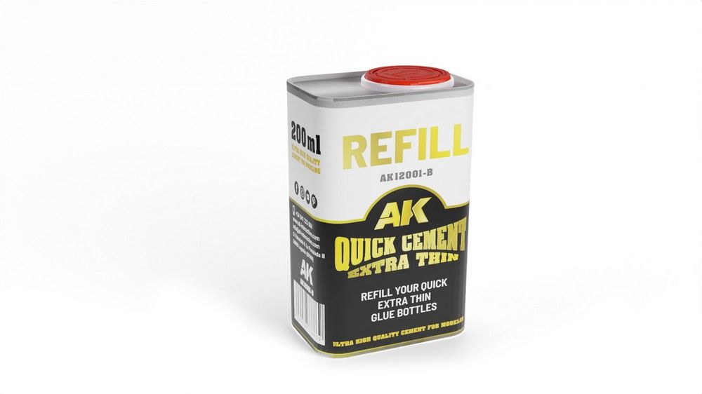 Quick Cement Extra Thin - 200ml Refill AK12001-B | Occam Distribution