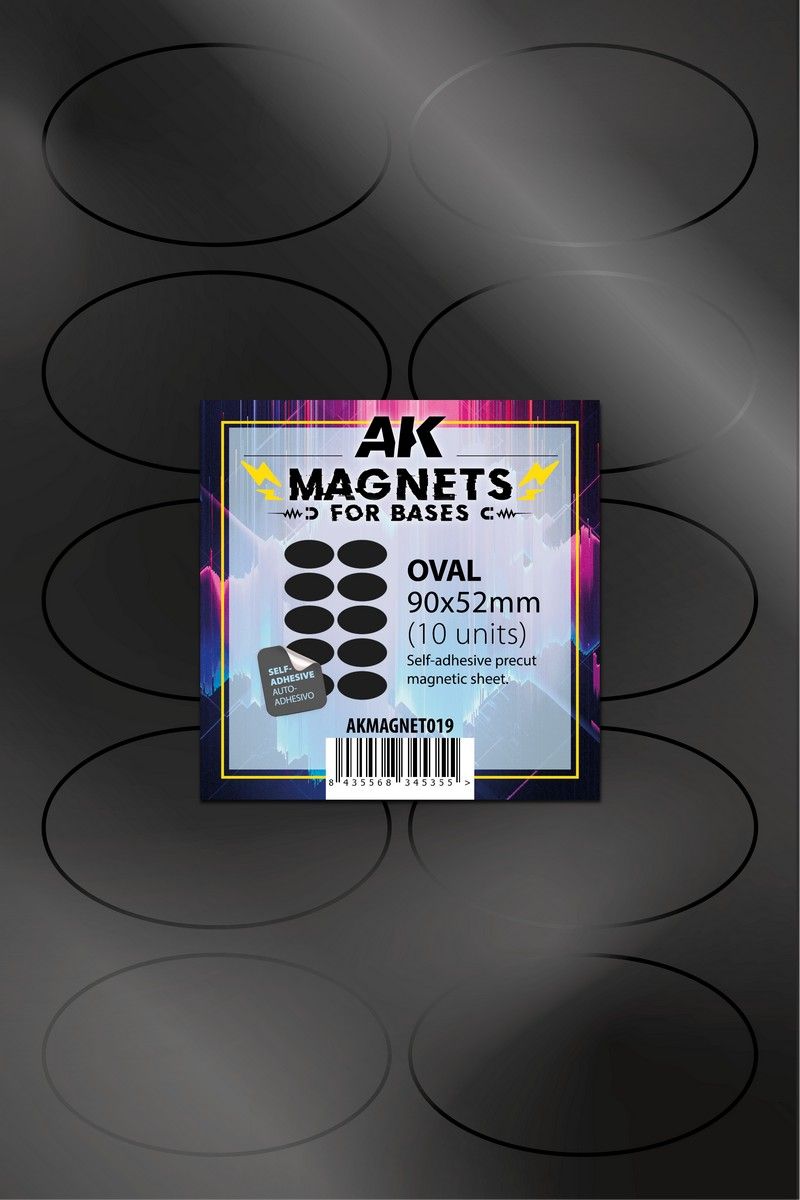 Precut Magnets: Oval 90x52mm - 10 Units AK interactive AKMAGNET019 ...