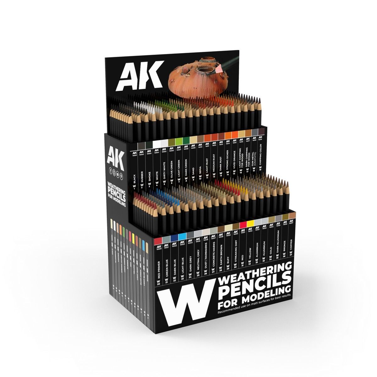 Weathering Pencils Display AK-EXP-PENCILS-FULL | Occam Distribution