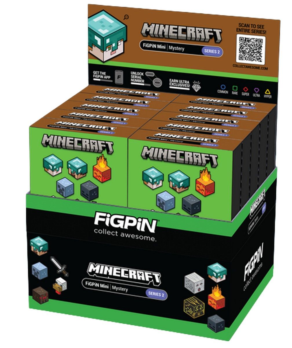 Minecraft (Series 2) - FiGPiN: Mystery Minis - Booster Box FiGPiN ...
