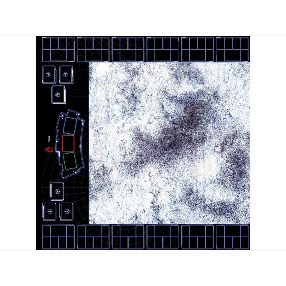 Diced Legion Snow 4x4 A Gaming Mat | Occam Distribution