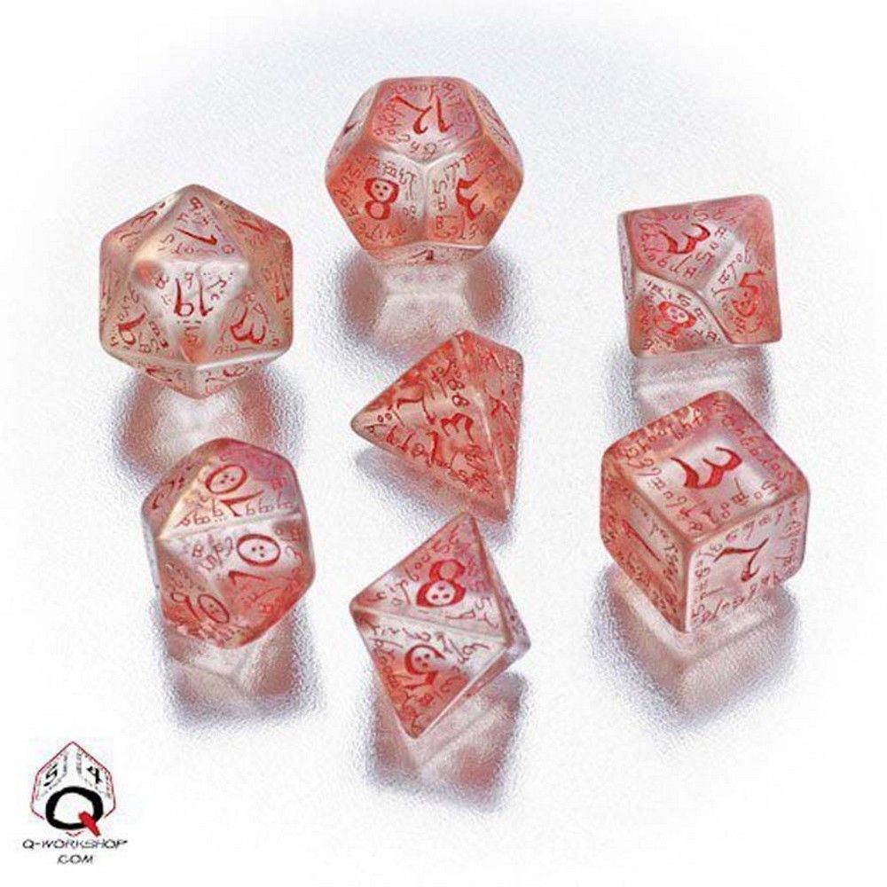 Elven Dice Set - Transparent & Red Transparent & Red Elven Dice (7 ...